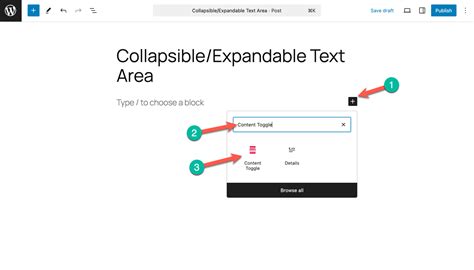 How To Add A Collapsible Expandable Text Area In Wordpress