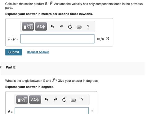 Solved Calculate The Scalar Product VF Assume The Velocity Chegg