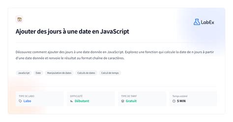 Manipulation De Dates En Javascript Tutoriel Sur Les Calculs De Dates
