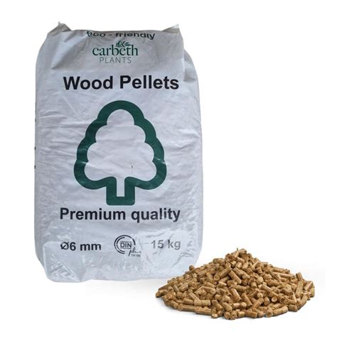 Carbeth Plants Premium Wood Pellets 15kg Bag 100 Natural Eco