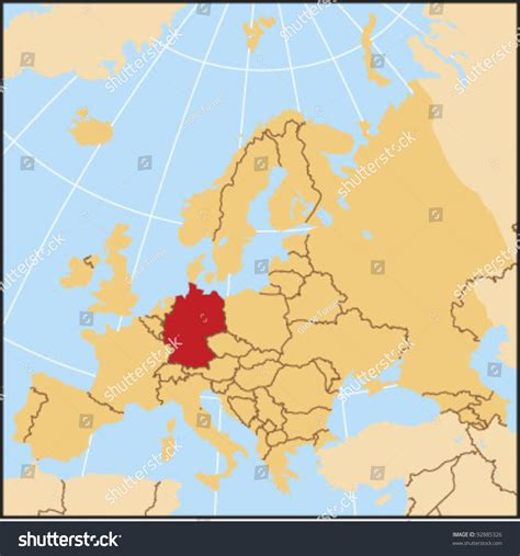 Germany Locate Map Stock Vector Royalty Free 92885326 Shutterstock