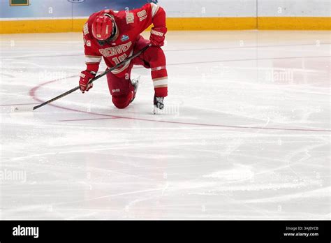Denvers Jared Wright Reacts To A Double Overtime Loss To Western Michigan In A Semifinal Game
