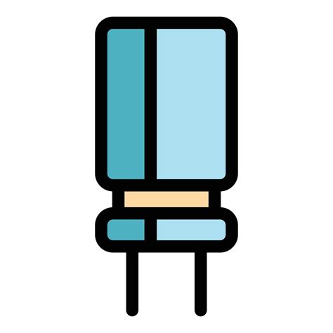 Electronic Capacitor Icon Color Outline Vector 15886689 Vector Art At Vecteezy