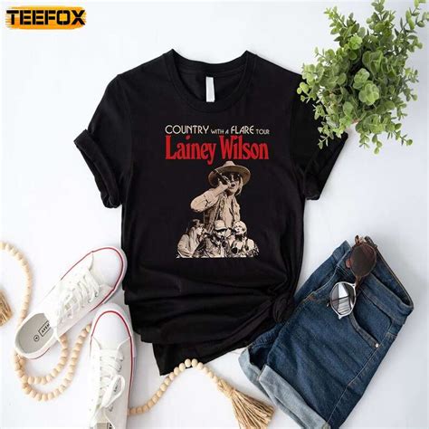 Lainey Wilson Country With A Flare Tour 2023 T Shirt Hoodie Long