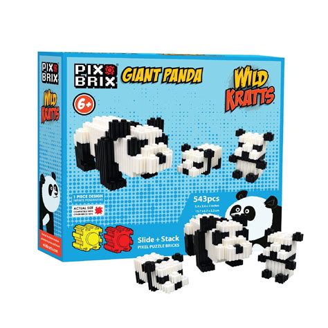 Pix Brix Wild Kratts Pixel Art Kit Giant Panda 545 Pieces