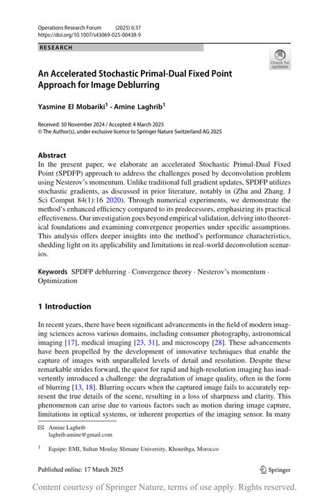 An Accelerated Stochastic Primal Dual Fixed Point Approach For Image