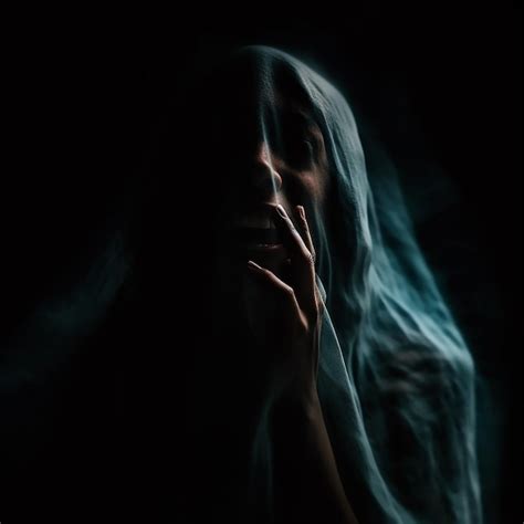Premium Ai Image Contours Of A Screaming Crying Woman In The Dark