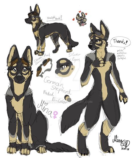 German Shepherd Reference Mina 2 0 Sketch By Minagsd On Deviantart
