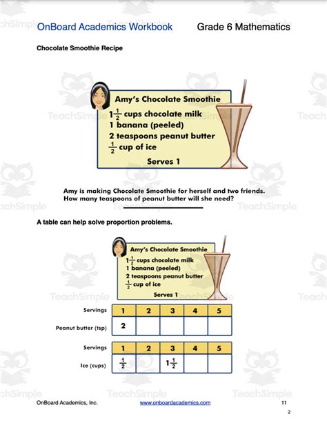 Ratio Percent And Proportion Academic Workbook By Teach Simple