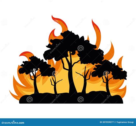 Forest Fires Disaster Environmental Stock Vector Illustration Of