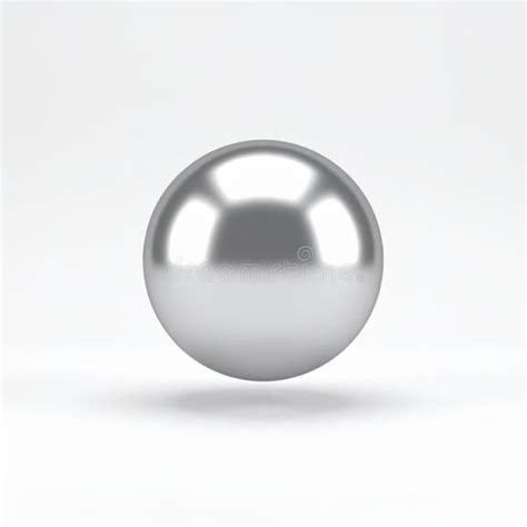 Silver Metallic Sphere On White Background Stock Illustration Illustration Of White Glossy