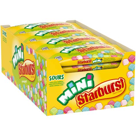 Starburst Sours Unwrapped Minis Fruit Chews 185 Oz Bag All City Candy