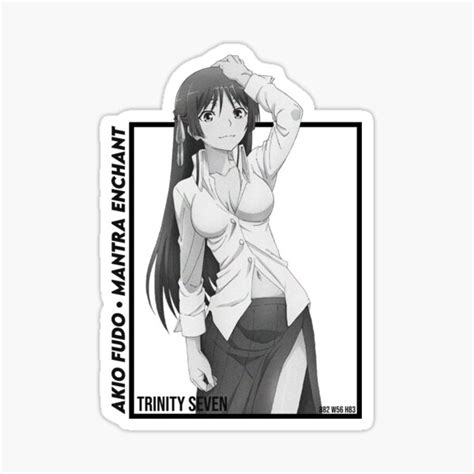 Trinity Seven Akio Fudo Sticker By Baconmastery Redbubble