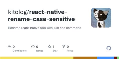 github kitolog react native rename case sensitive rename react