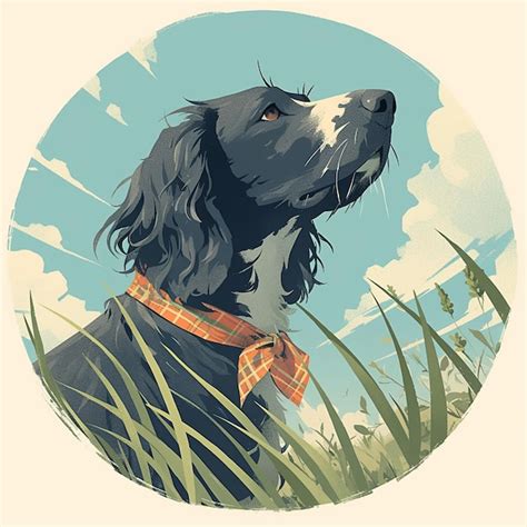 English Cocker Spaniel Hunting In The Field Premium Ai Generated Vector