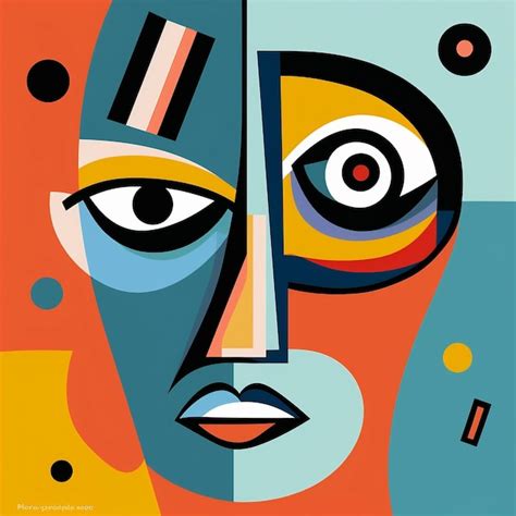 Premium Photo Photo Abstract Illustration With Eyes Mouth Face