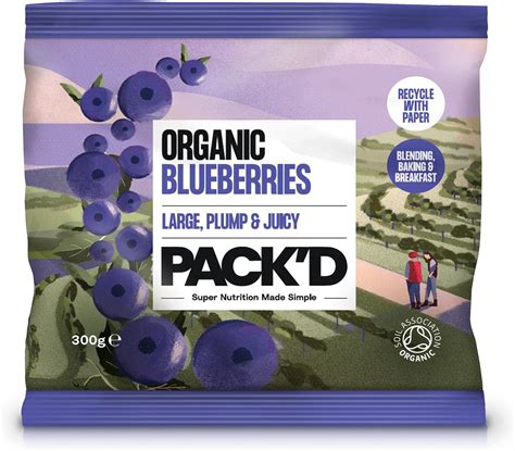 Packd Organic Blueberries 300 G Frozen Uk Grocery