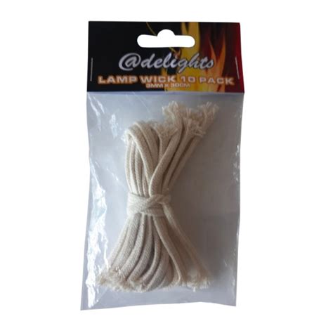Delights Lamp Wick 3mm X 30cm X 10 Singles Each Caprichem Online