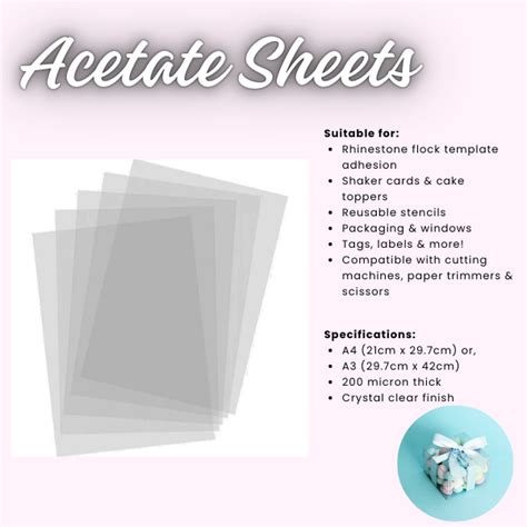 Clear Acetate Sheets Rainbow Vinyl Co