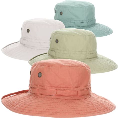 Cotton Boonie Hats In Pastel Colors With Chin Strap Dorfman Hat Co