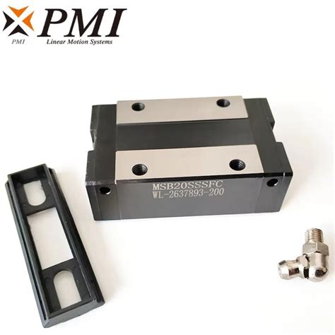 Pmi Msb20s Heavy Duty Linear Guideway Sliding Bearing Block Linear Guide Rail For Co2 Laser
