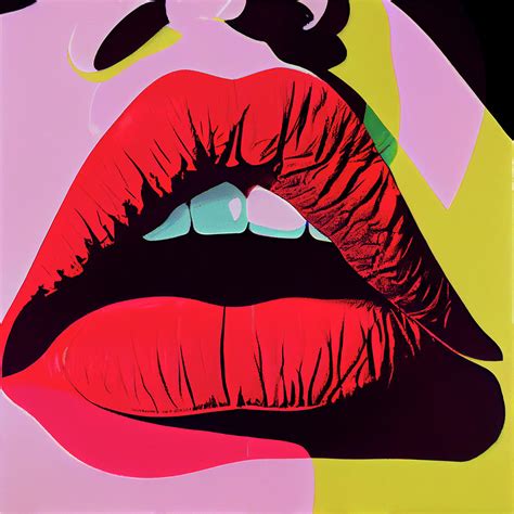Sexy Lips Pop Art Digital Art By Aj Etheridge Fine Art America