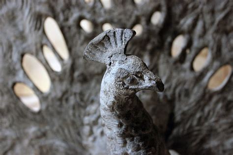 A Large Pair Of Late Victorian Lead Sculptures Of Peacocks C1900 Doe