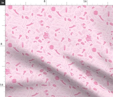 Sexuality Fabric Mature Cute Pink Illustrated Sex Toy Etsy Australia