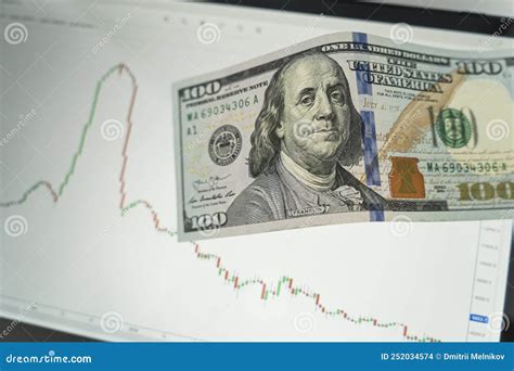 Economic Crisis Dollar Devaluation Graph Of Sharp Rise And Fall Of