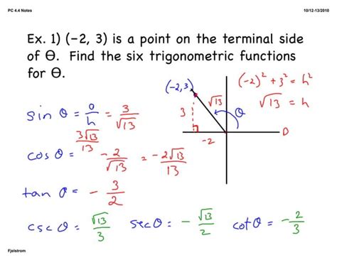 Pc 44 Notes Trig Of Any Angle Ppt