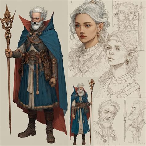 Create Fantasy Character Design And Concept Art Illustration By