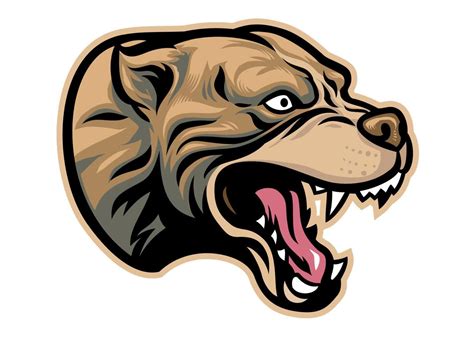 Angry Pitbull Head 21682515 Vector Art At Vecteezy