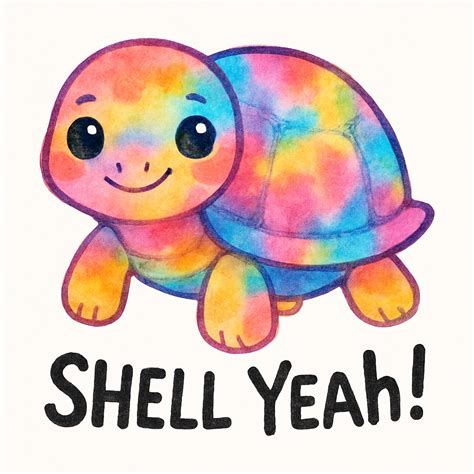 Cheerful Cartoon Turtle With Sunglasses Sticker Playground