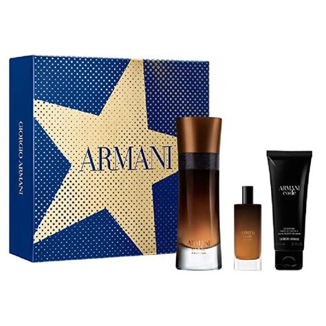 Giorgio Armani Code Porfumo For Men Eau De Parfum 60ml 15ml Mini 75ml Body Shampoo Set
