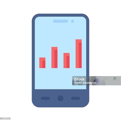 Data Analysis App Icon Mobile Application Vector Illustration Stock