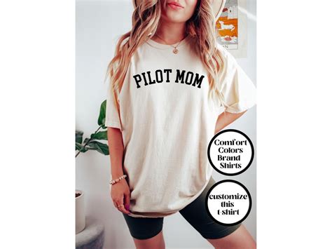 Comfort Colors Pilot Mom Shirt Pilot Mom T Shirt Pilot Mom Unisex Tee