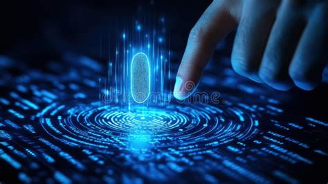 A Businessman Secures His Mobile Banking With Biometrics Utilizing Fingerprint Scan And Face Id