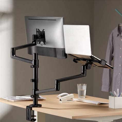 Monitor Arm With Laptop Tray At Naomi Marshall Blog