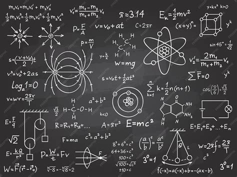 Scientific Formulas Mathematics And Physics Calculus On Class