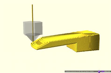 3d printing 90° overhangs without support structure with non planar