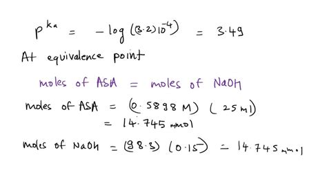 Solved Asa Questions For The Reaction Between Asa And Naoh Write The
