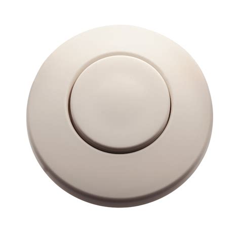 Insinkerator Sink Top Switch Button 1 75 In Biscuit Brass Brass Garbage Disposal Trim Set In The