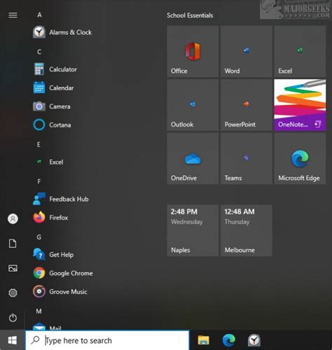 How To Pin A World Clock To Windows Start Menu MajorGeeks