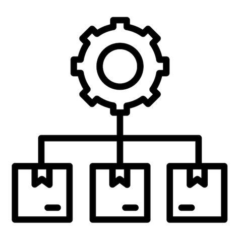 Premium Vector Vector Design Workflow Icon Style