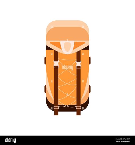 Orange Hiking Backpack Cartoon Illustration Stock Vector Image And Art