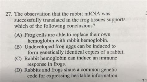 Solved Questions 27 31 In A Classic Experiment From The