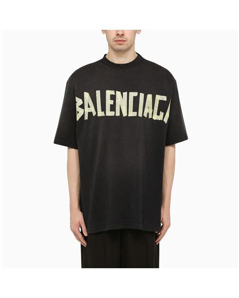 Balenciaga Tape Type T Shirt In Black For Men Lyst