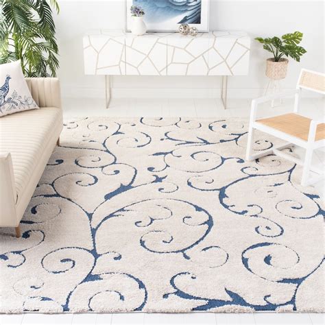 Safavieh Florida Ryung Shag Scroll 1 2 Inch Thick Textured Rug On