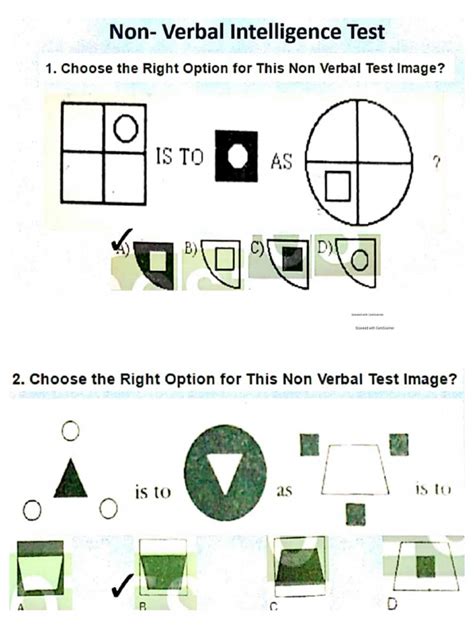 Verbal And Non Verbal Intelligence Tests Pdf 1 Pdf