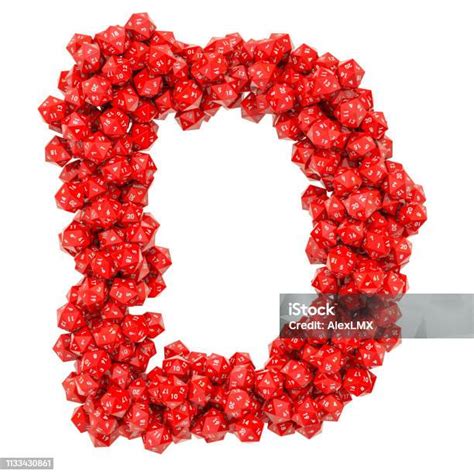 레드 20 면 주사위 흰색 배경에 고립 된 3d 렌더링에서 알파벳 문자 D 3차원 형태에 대한 스톡 사진 및 기타 이미지 3차원 형태 개념 개념과 주제 Istock